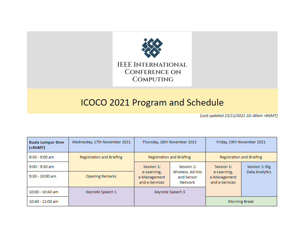 ICOCO 2021 – IEEE International Conference on Computing